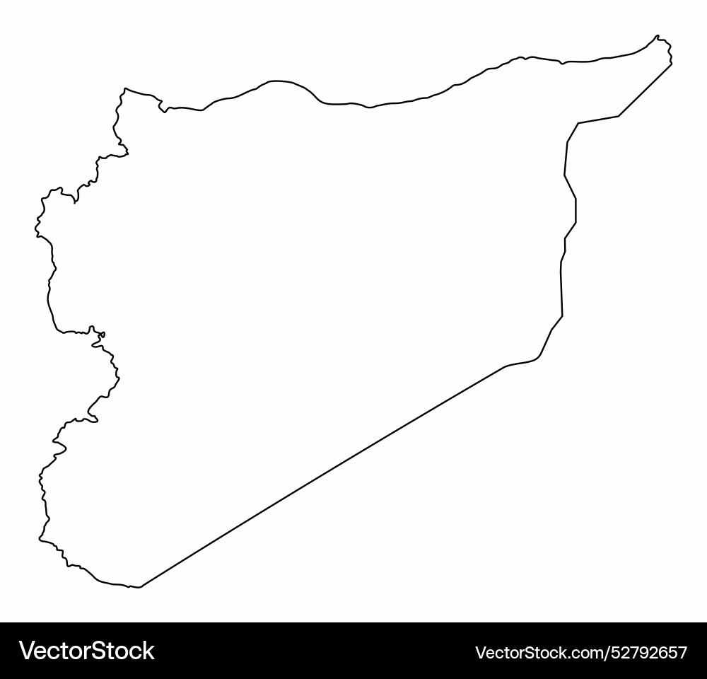 Syria outline map Royalty Free Vector Image - VectorStock