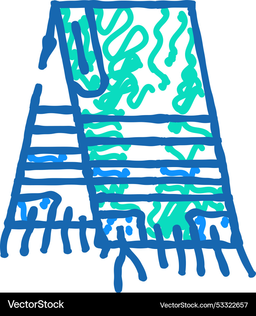 Tallit prayer shawl icon doodle Royalty Free Vector Image