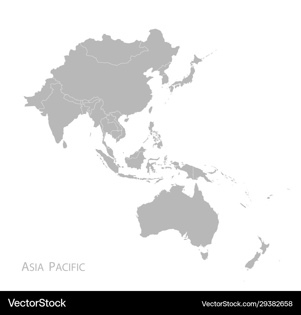 Asia Pacific Map Royalty Free Vector Image - VectorStock