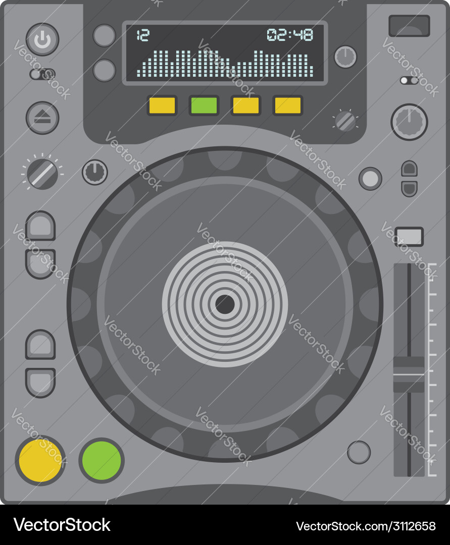 Dj cd player Royalty Free Vector Image - VectorStock