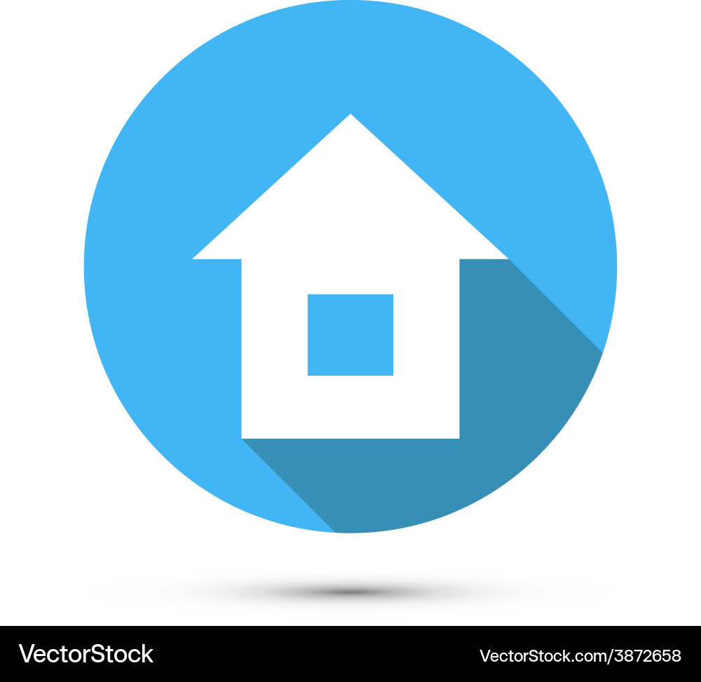 Flat style home icon Royalty Free Vector Image