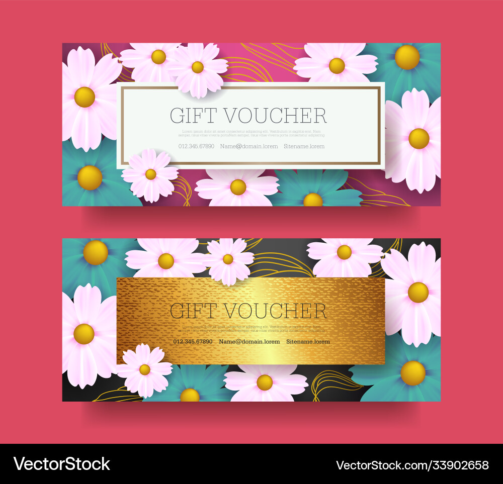 Gift voucher 97 Royalty Free Vector Image - VectorStock