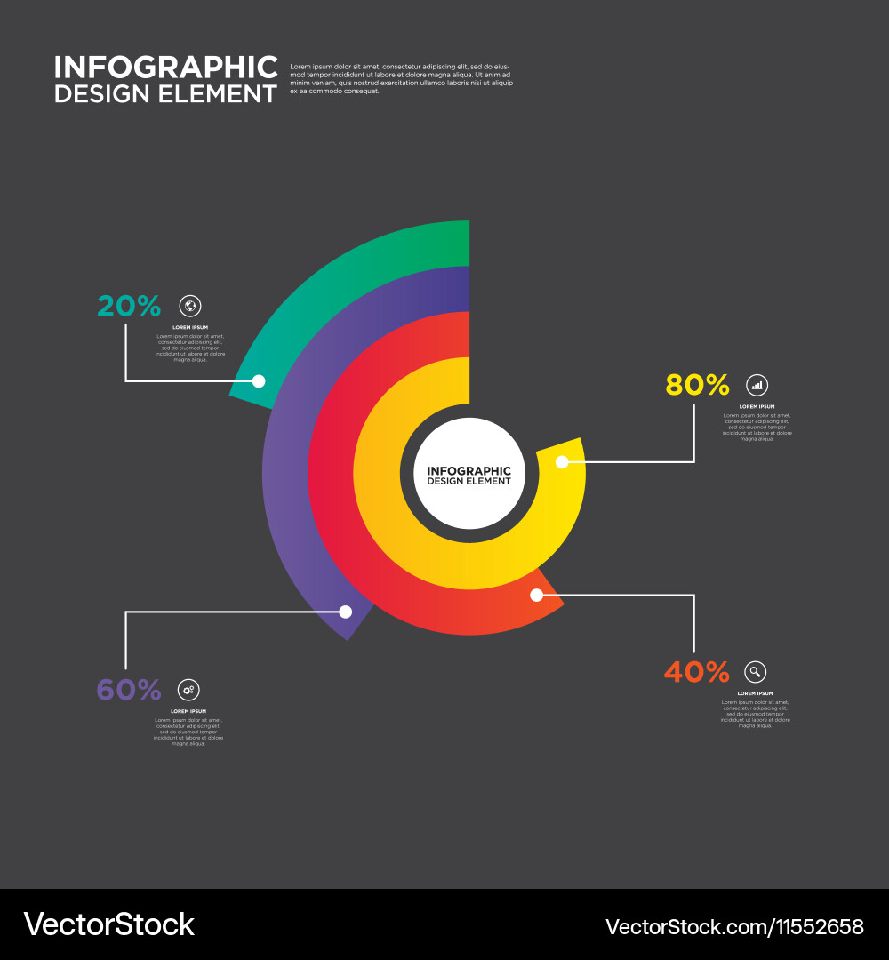 Infographic business report template layout Vector Image