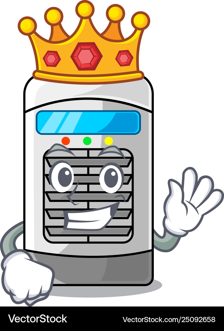 King air cooler in cartoon shape Royalty Free Vector Image