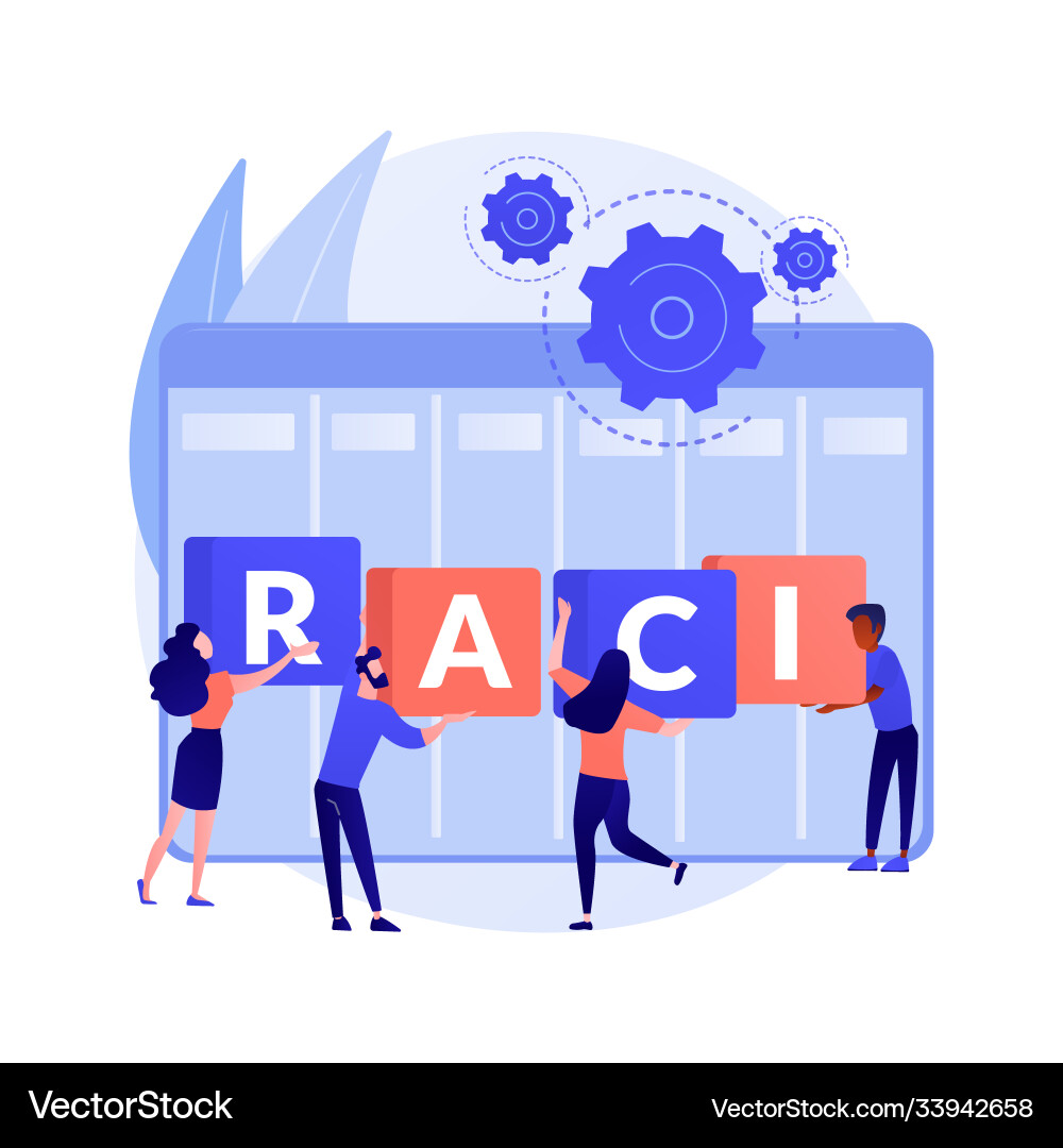 Raci matrix abstract concept Royalty Free Vector Image