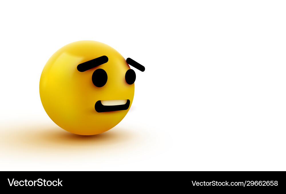 Scared emoji isolated on transparent background Vector Image