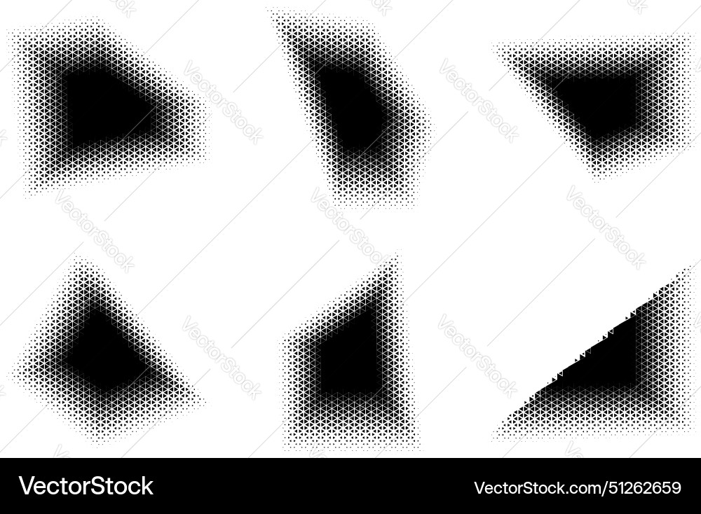Halftone triangle pattern reprographic technique Vector Image