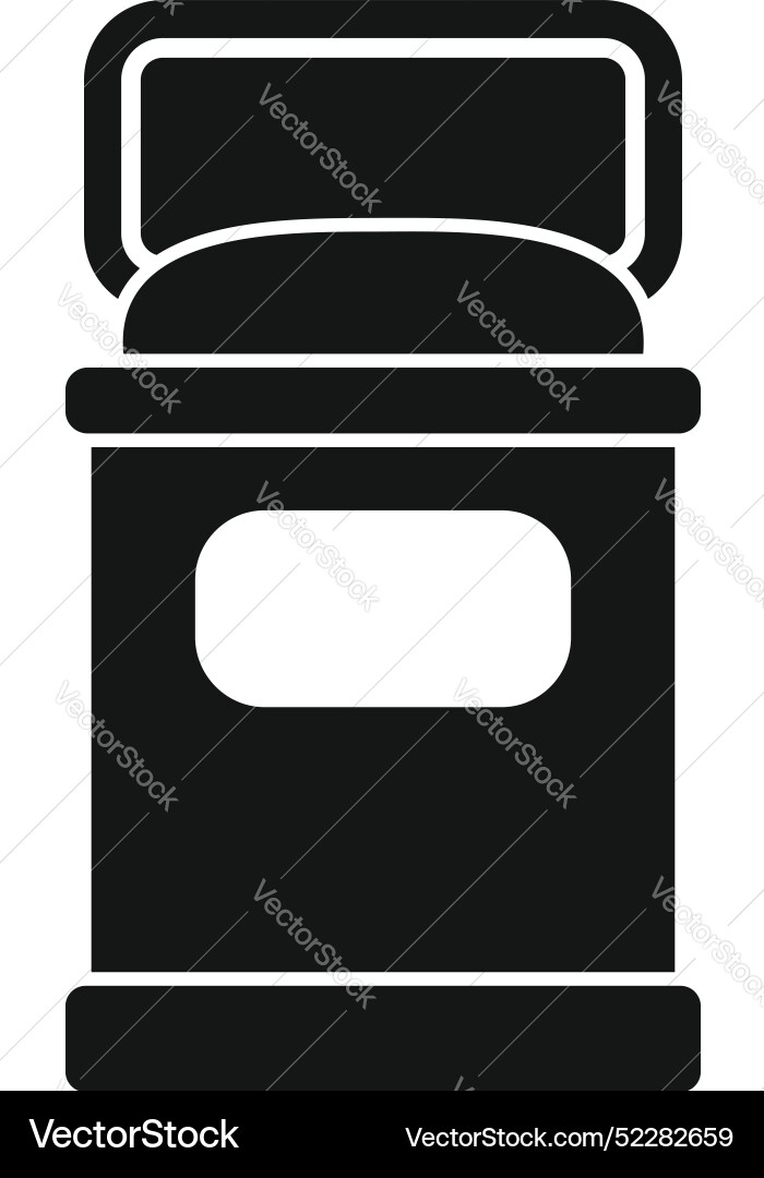 Opened tin can containing food preserving icon Vector Image