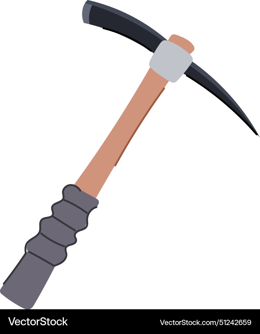 Pickax pickaxe cartoon Royalty Free Vector Image
