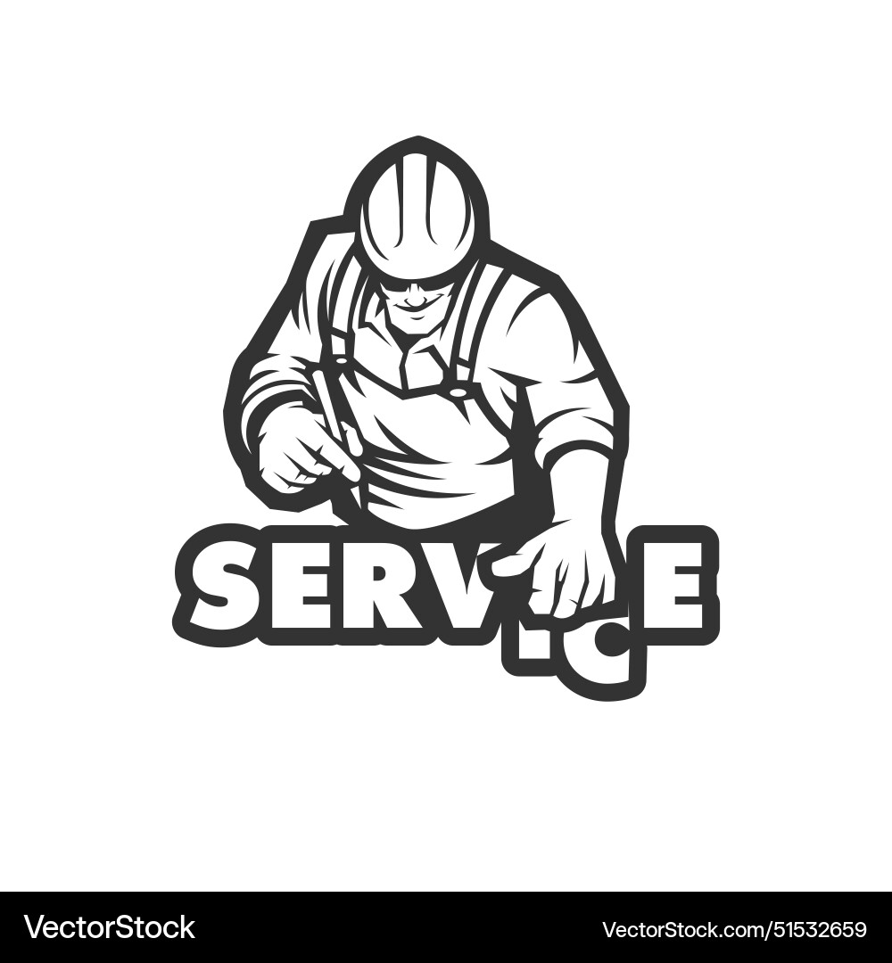Repair service man Royalty Free Vector Image - VectorStock