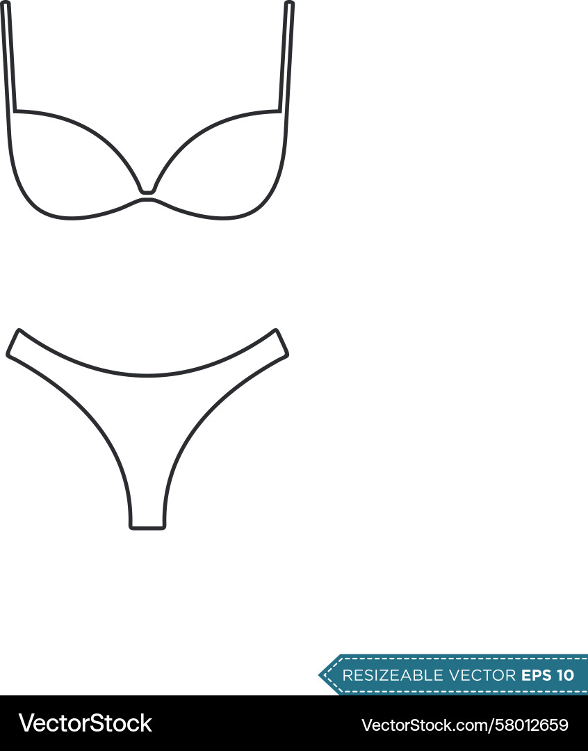 Women's Lingerie Icon Set Royalty Free Vector Image
