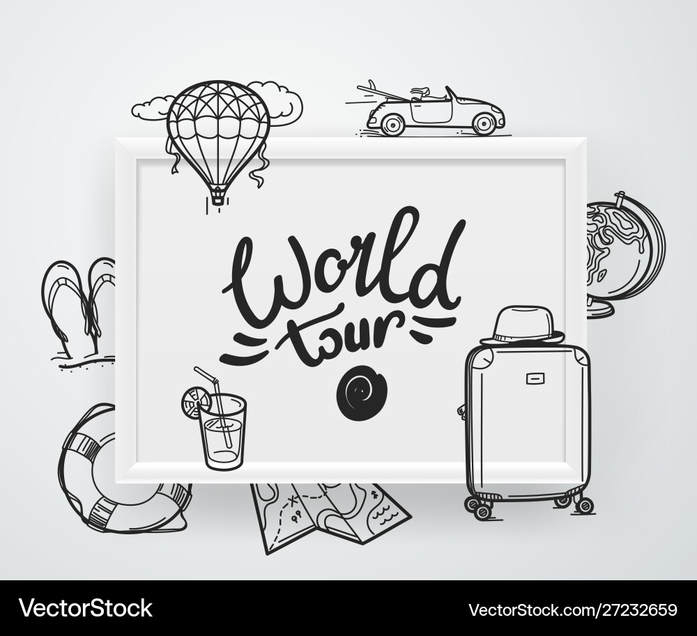 World tour concept Royalty Free Vector Image - VectorStock