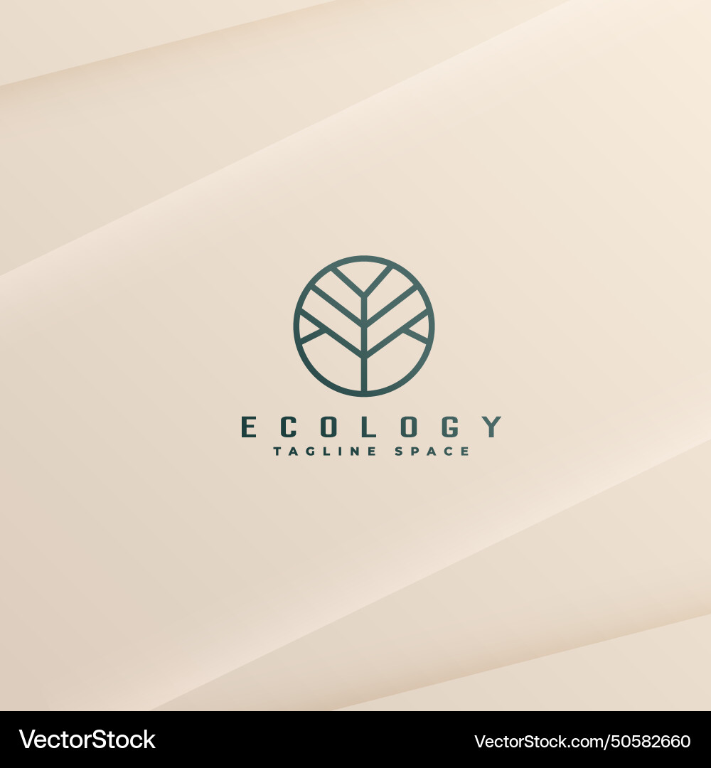 Abstract tree logo for ecological growth template Vector Image