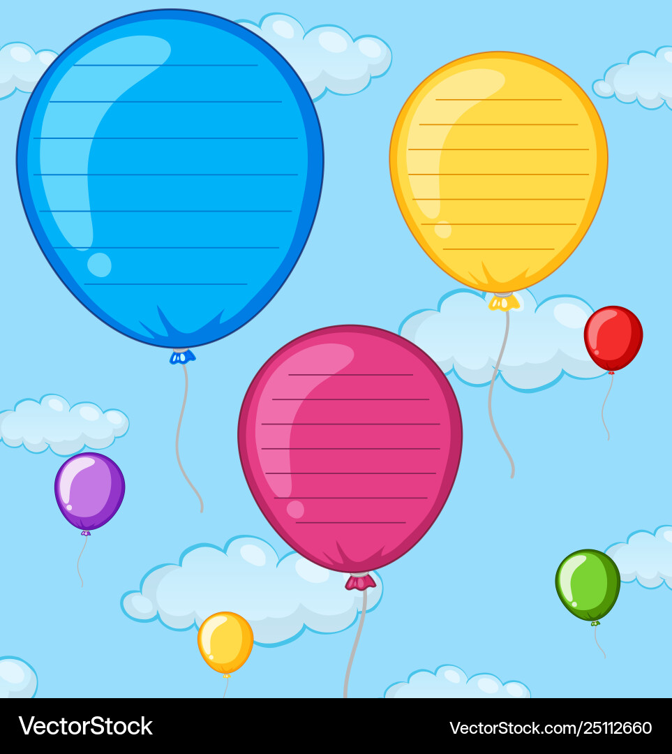 An empty balloon note Royalty Free Vector Image