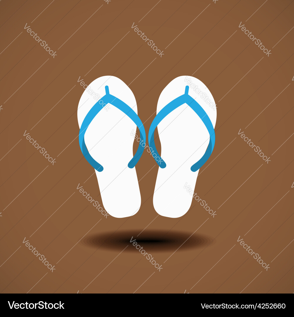 Beach slippers icon Royalty Free Vector Image - VectorStock