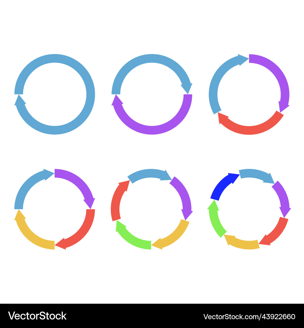 Circle arrow diagram round step Royalty Free Vector Image