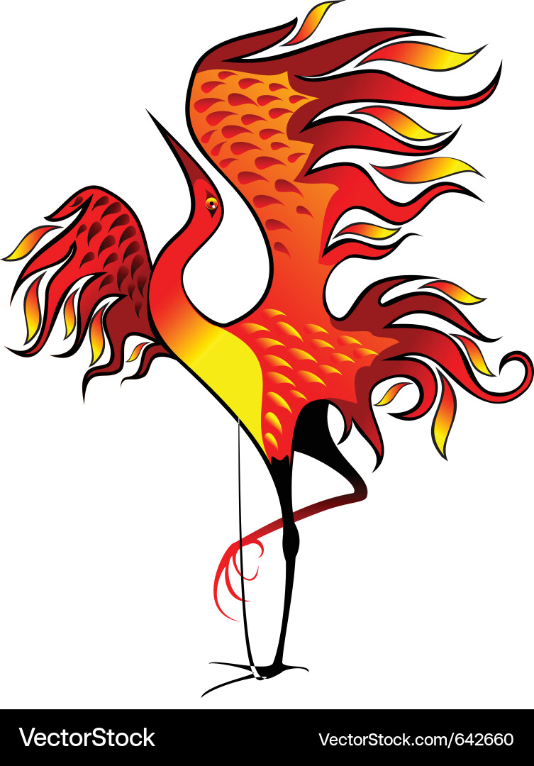 Fire bird Royalty Free Vector Image - VectorStock