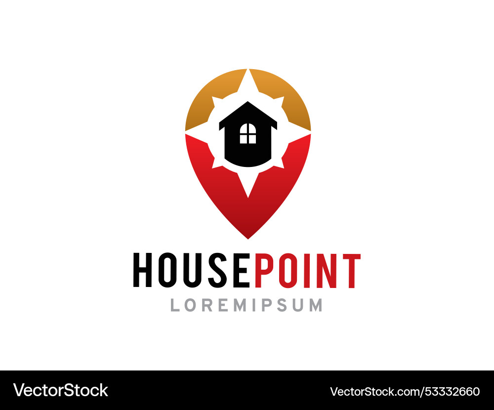 House point logo symbol or icon template Vector Image