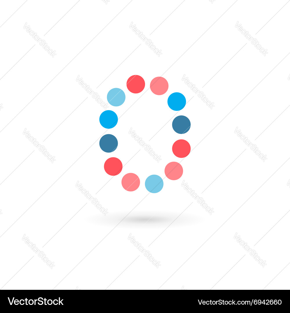 Letter o number 0 logo icon design template Vector Image