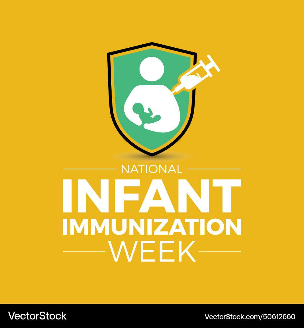National infant immunization week observed every Vector Image
