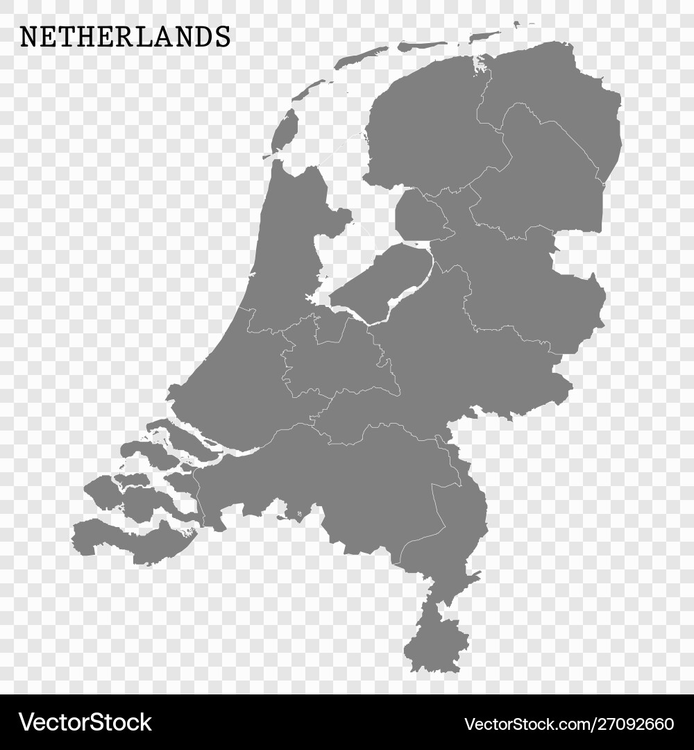 Netherlands Map Royalty Free Vector Image - VectorStock