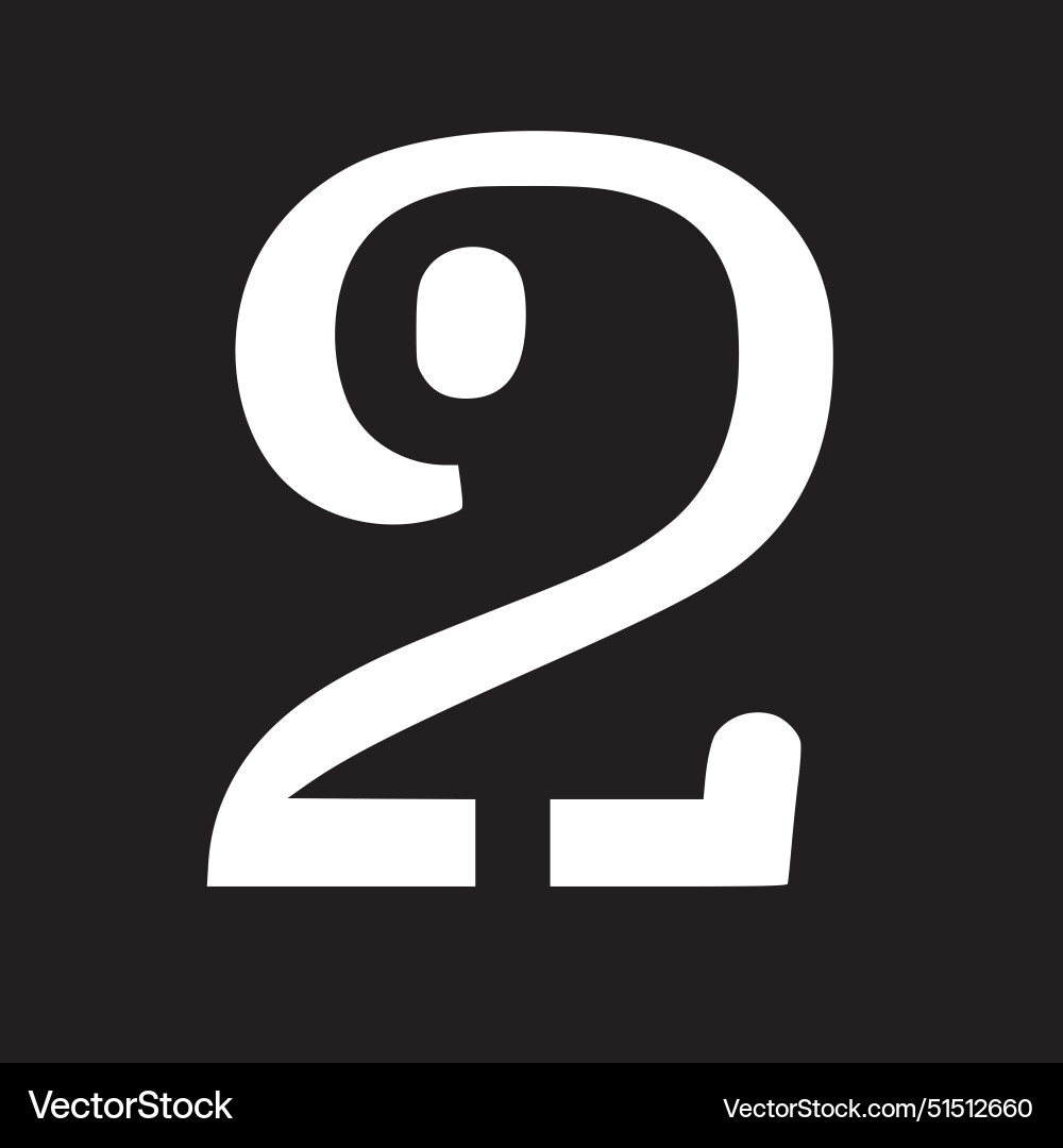 Numbers - minimalist and flat logo Royalty Free Vector Image