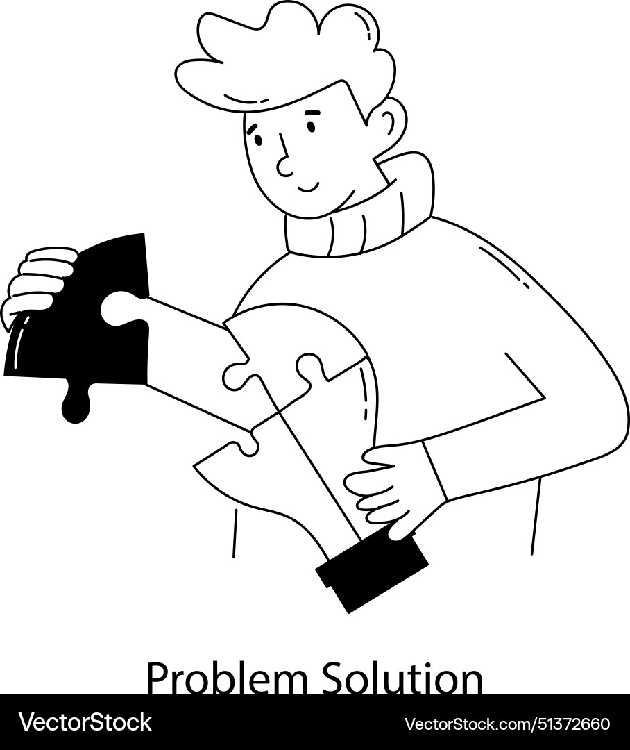 Problem solution Royalty Free Vector Image - VectorStock