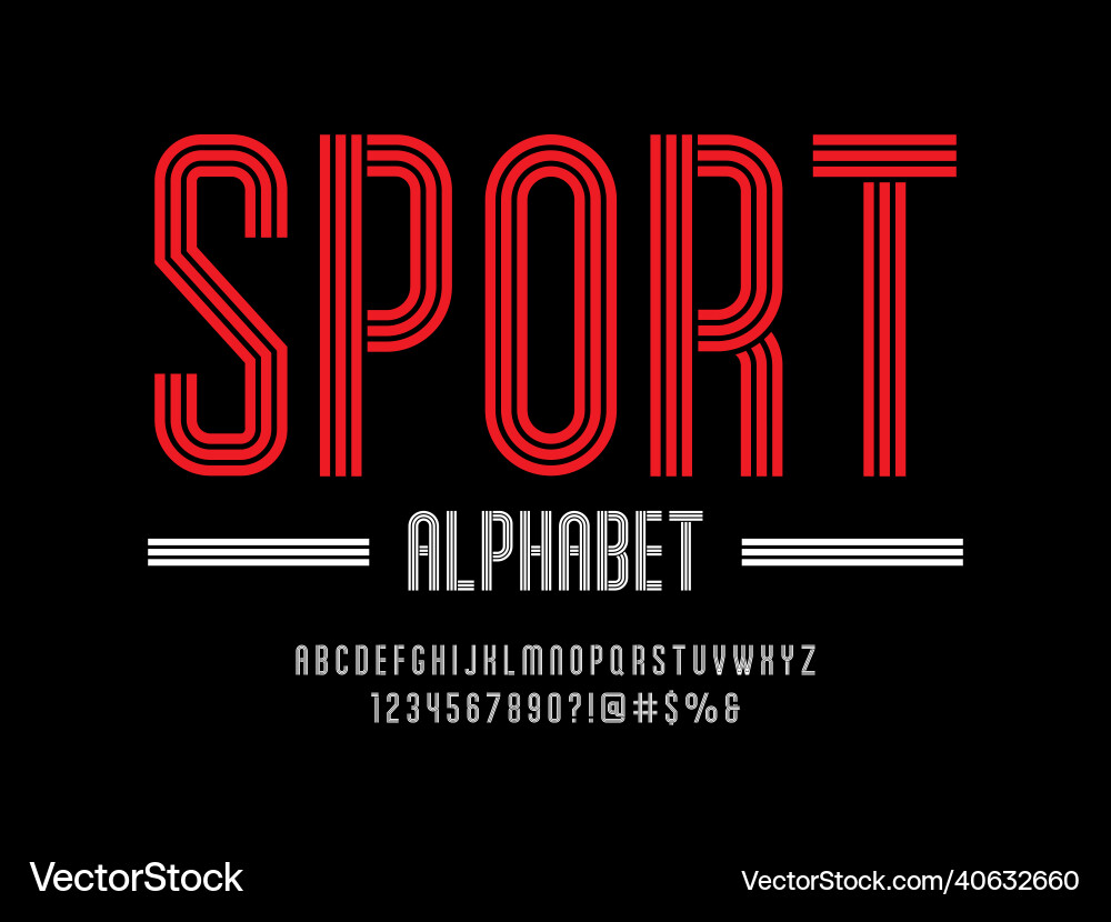 Stylized font Royalty Free Vector Image - VectorStock