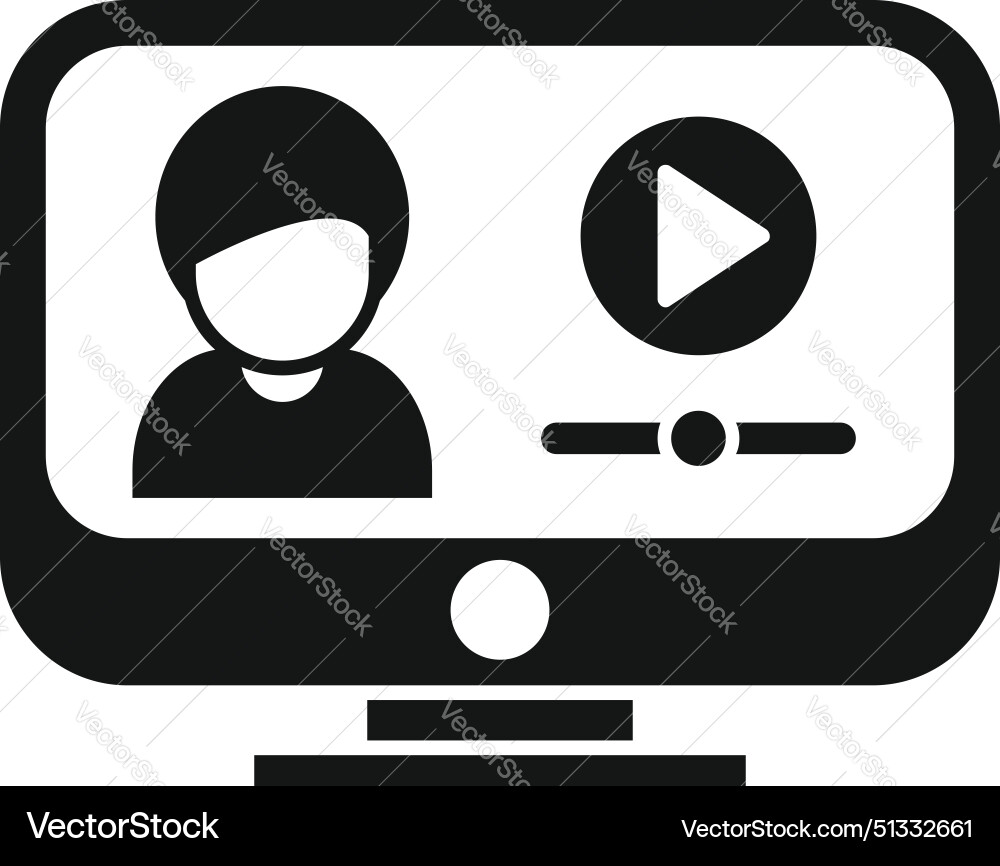 A simple black and white icon Royalty Free Vector Image