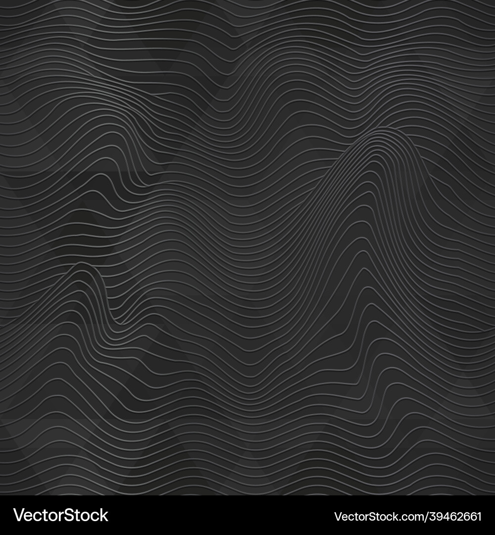 Black waves seamless texture Royalty Free Vector Image