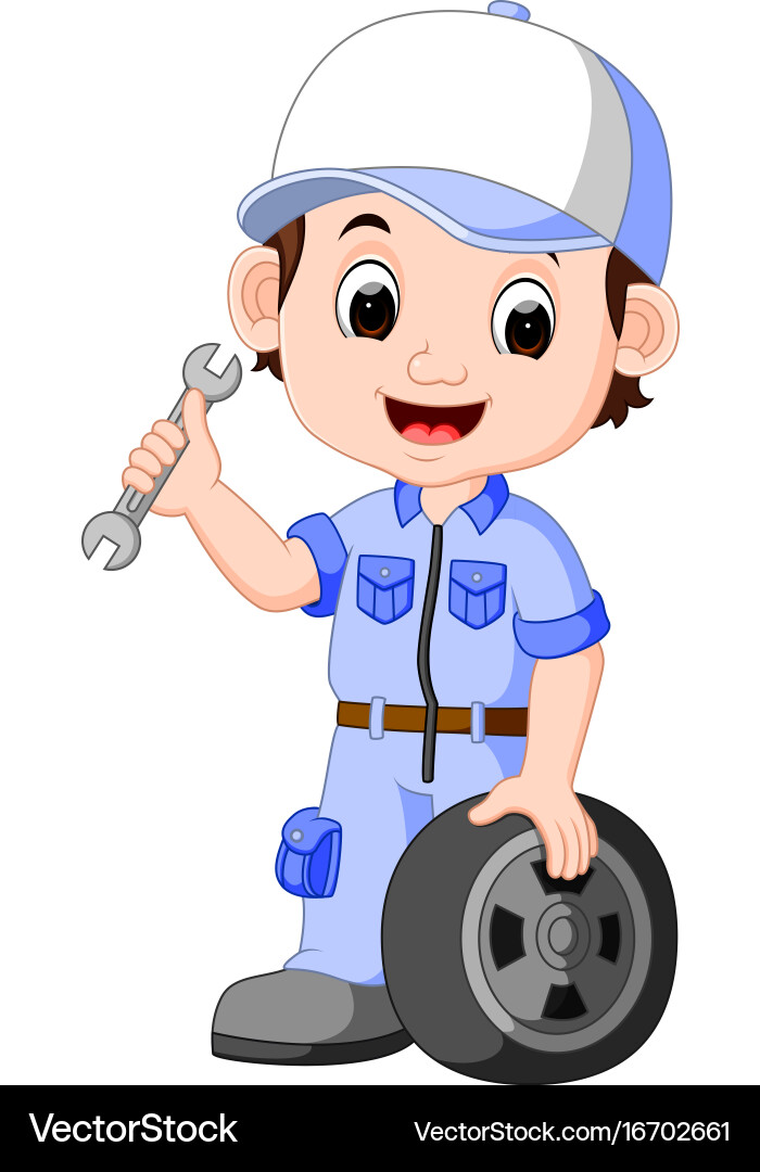Cartoon serviceman Royalty Free Vector Image - VectorStock
