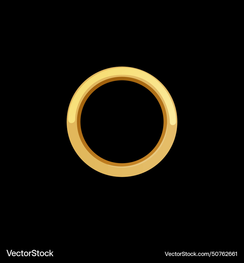 Golden circle game icon Royalty Free Vector Image