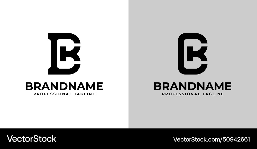 Letters bk or kb monogram logo suitable Royalty Free Vector