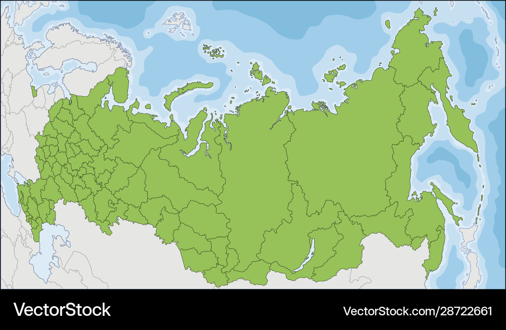 Map russian federation with federal Royalty Free Vector
