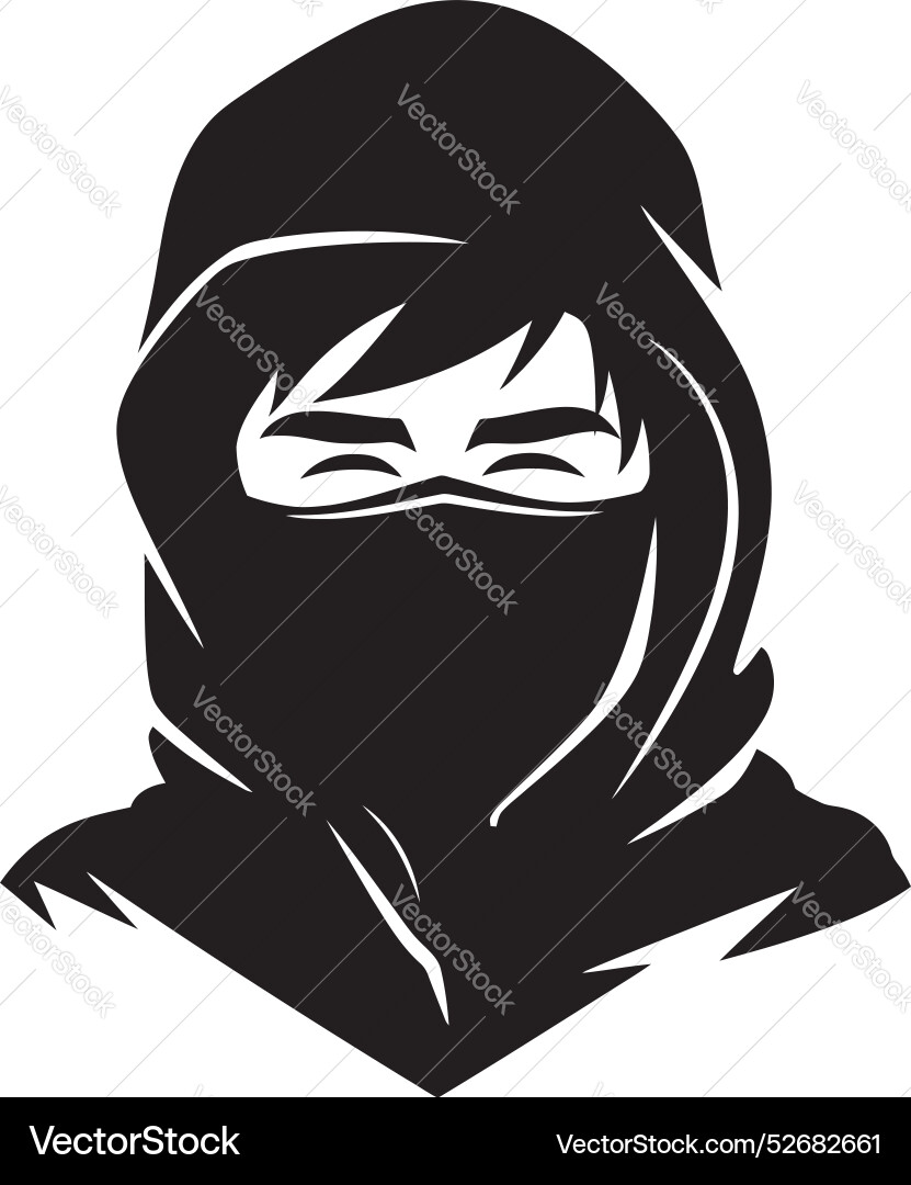 Masked myth portrait with dark design Royalty Free Vector