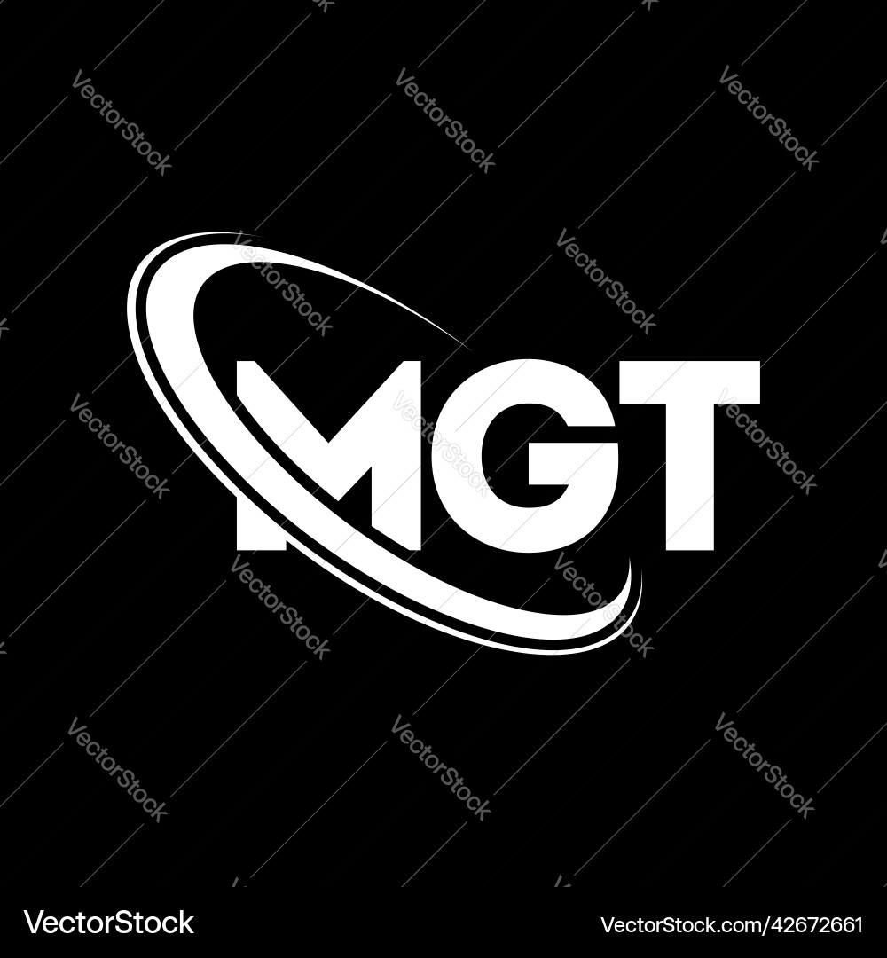 Mgt logo letter design Royalty Free Vector Image