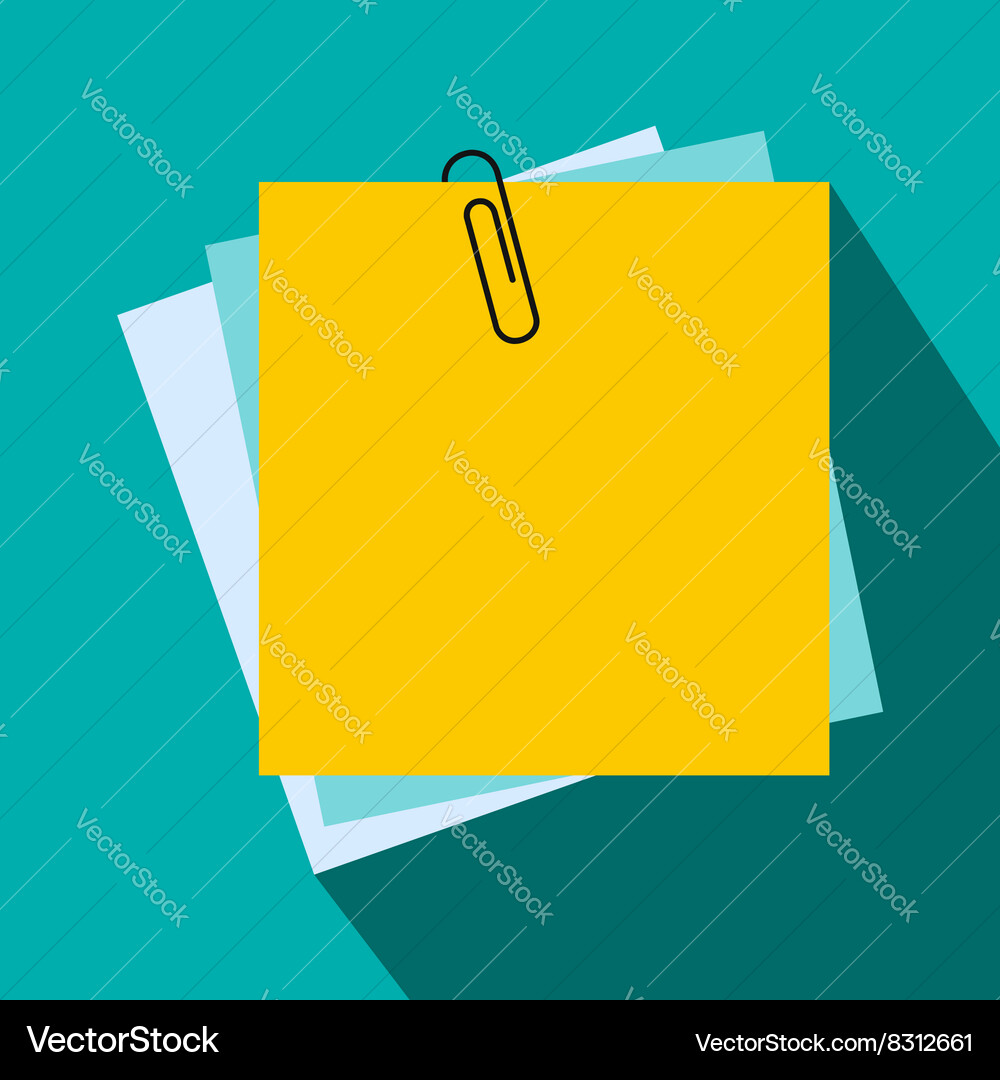 Paper with Clip Note Icon Royalty Free Vector Image