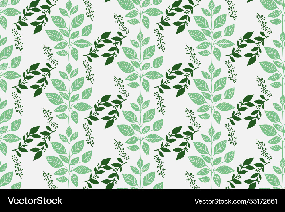 Refined floral element leaf seamless pattern Vector Image