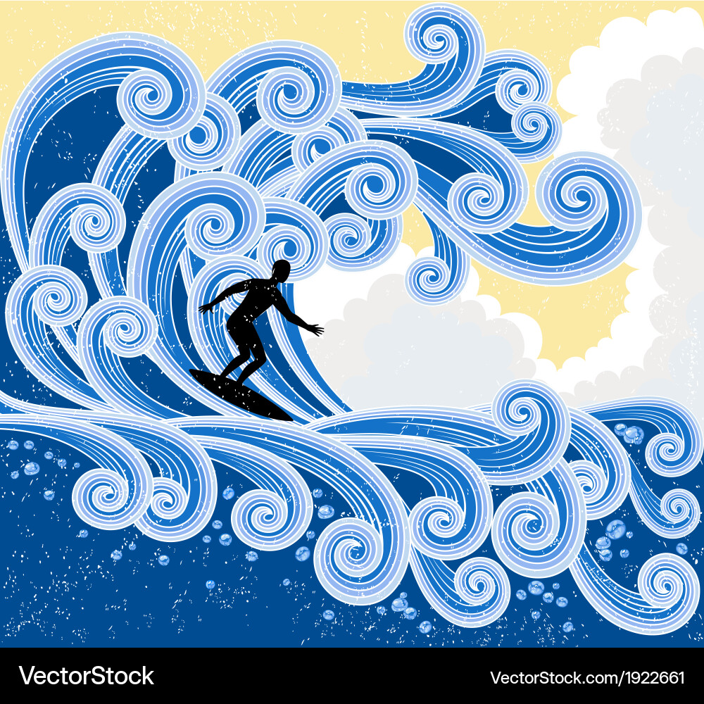 Surfing Royalty Free Vector Image - VectorStock