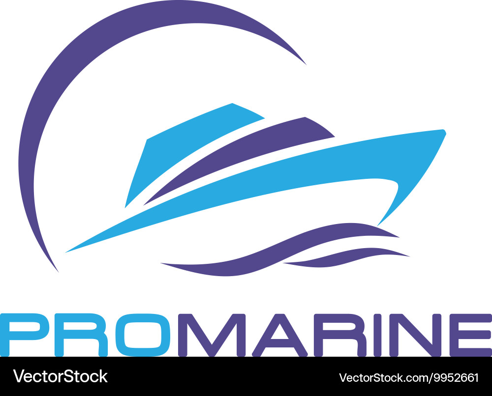 Yacht logo Royalty Free Vector Image - VectorStock