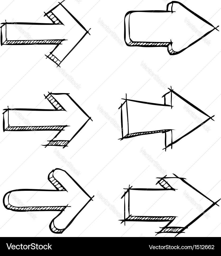 Collection of Stylized Arrows Royalty Free Vector Image
