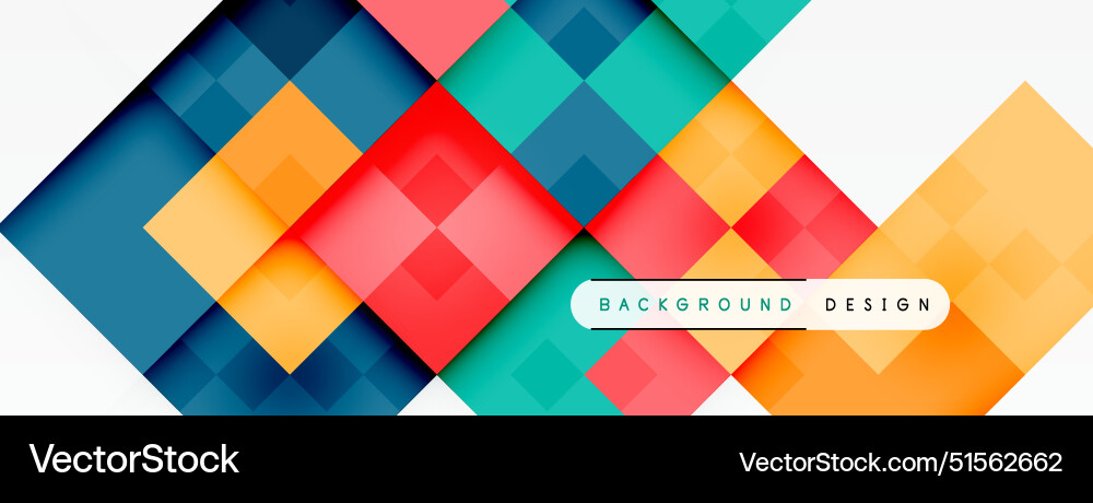 Dynamic colorful squares background Royalty Free Vector