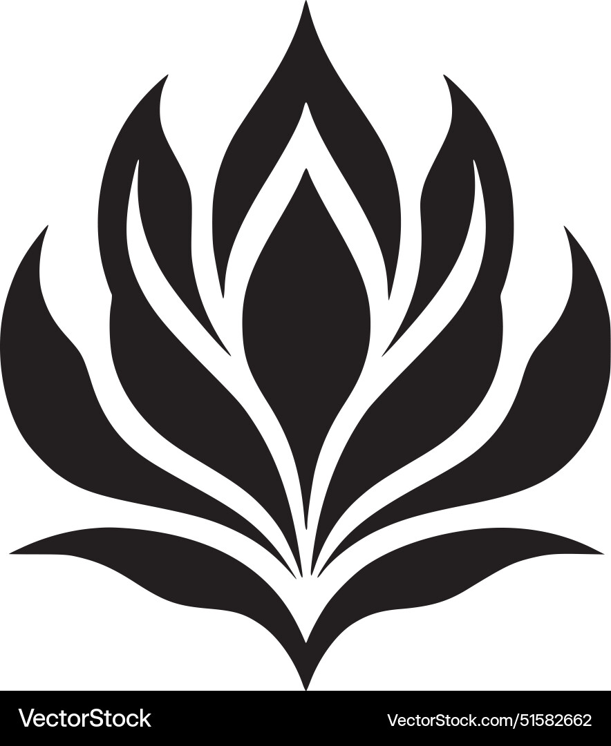 Flower - black and white isolated icon Royalty Free Vector