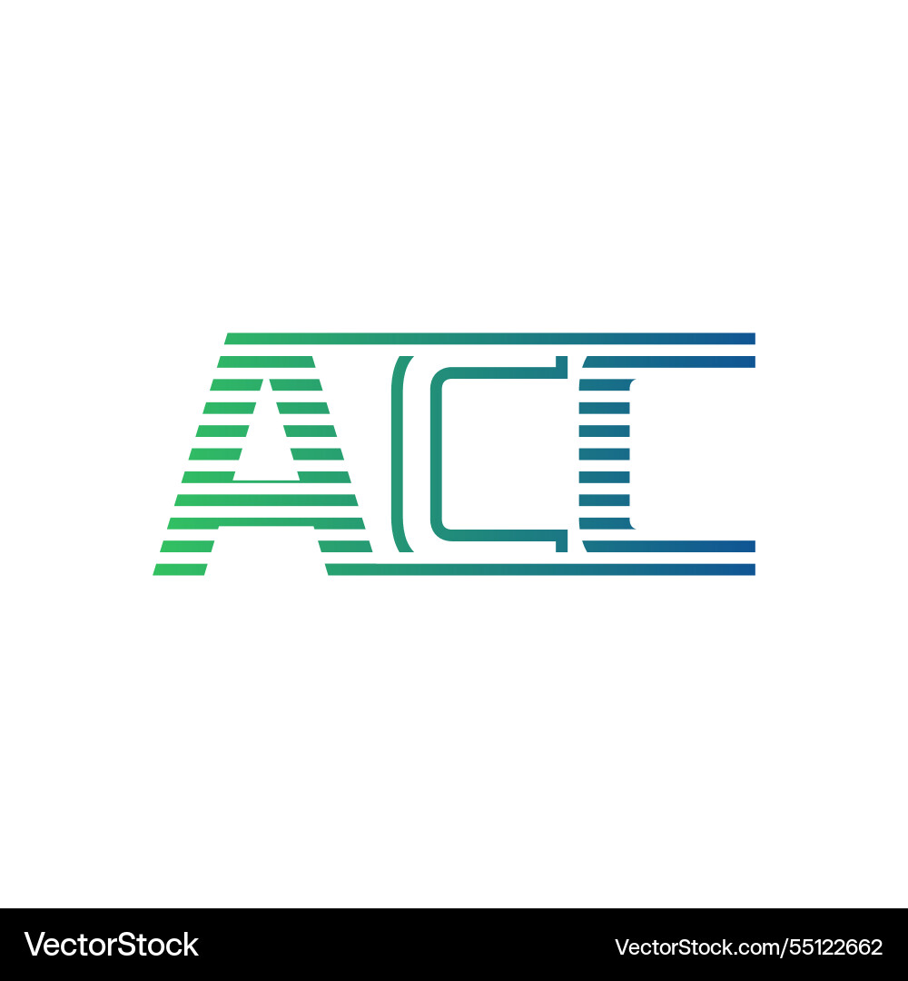 Modern acc logo design letter minimalist Vector Image