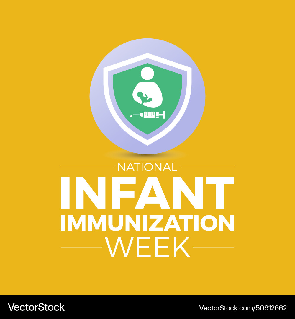 National infant immunization week observed every Vector Image