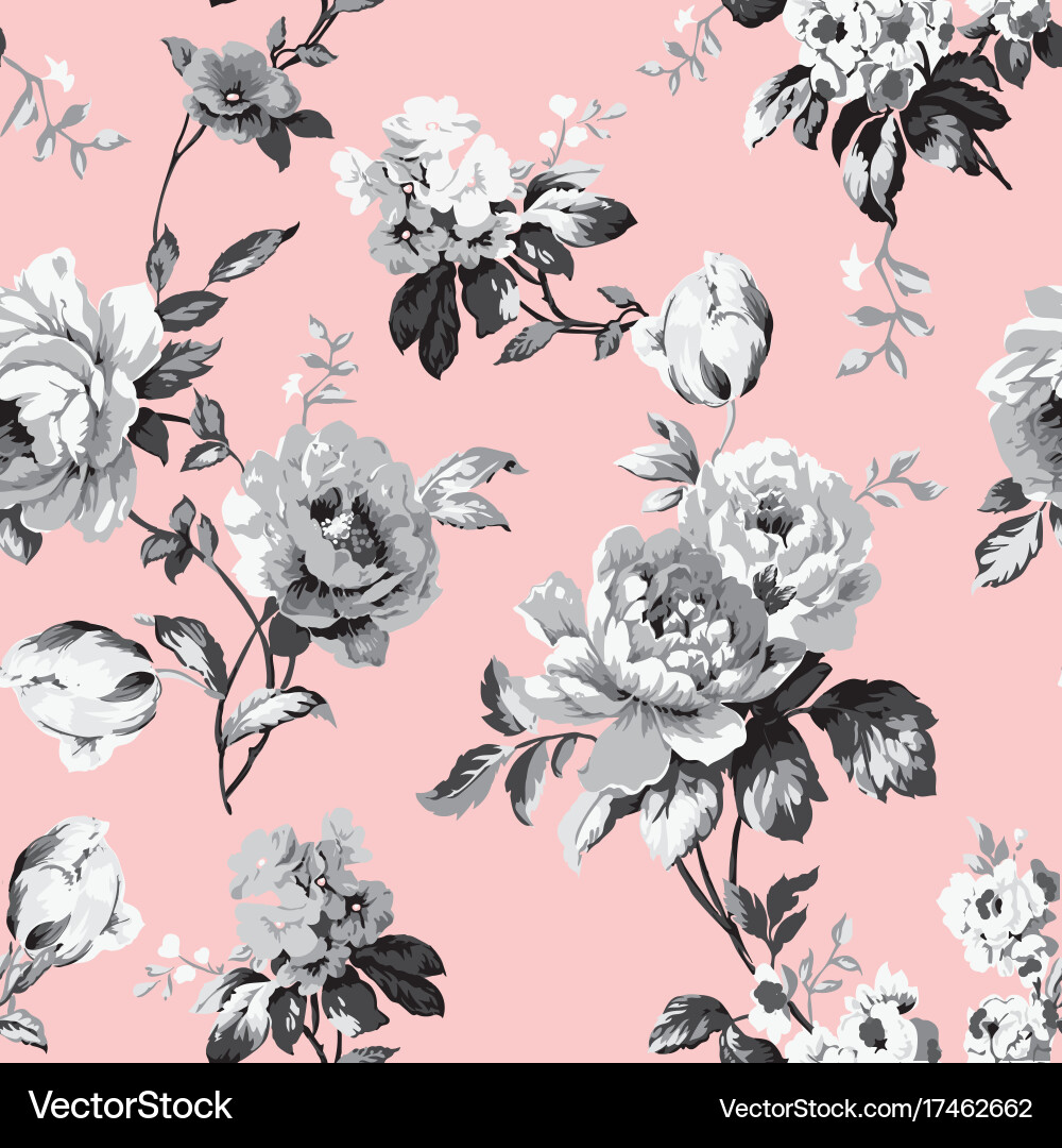 Shabby chic vintage roses seamless pattern Vector Image