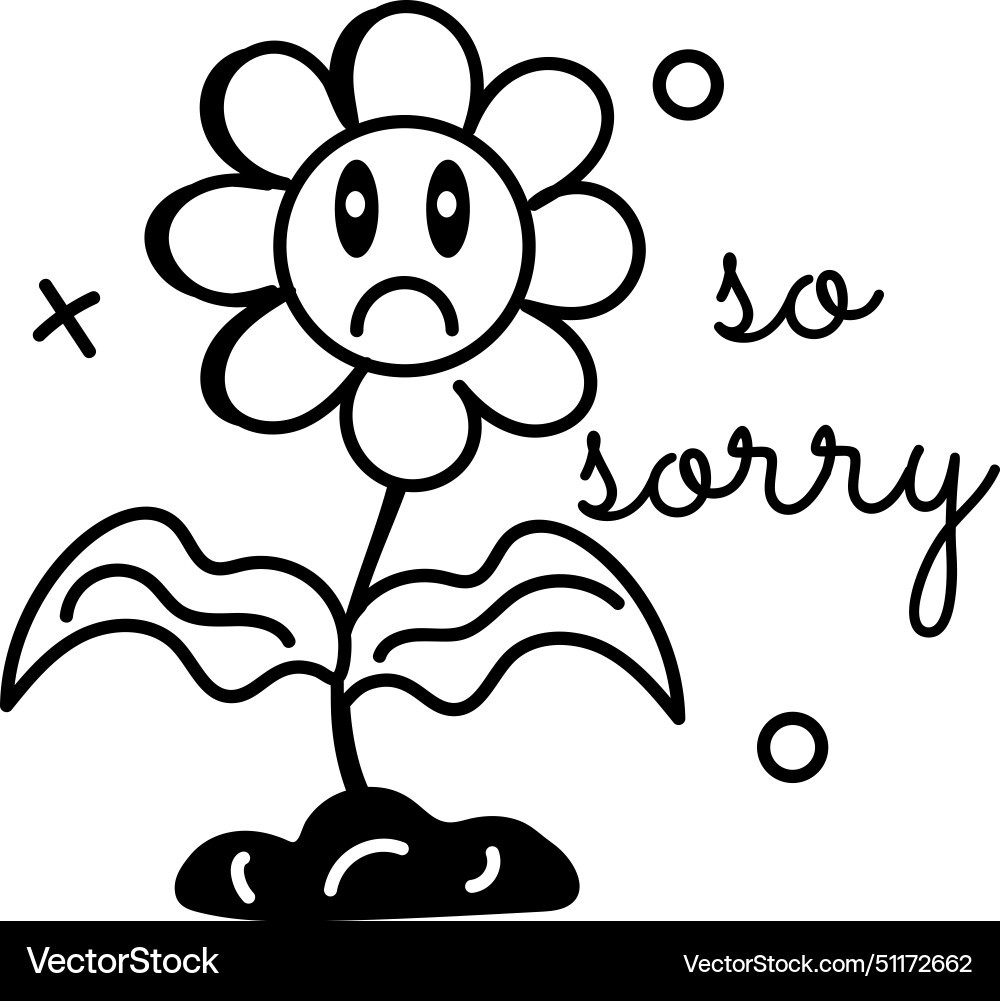 So sorry Royalty Free Vector Image - VectorStock