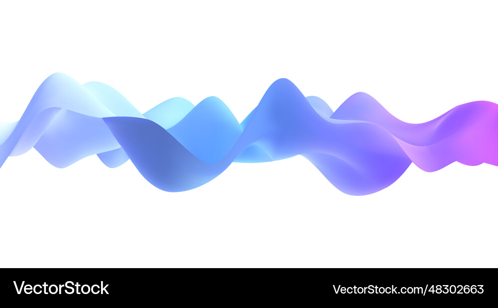 3d abstract wave Royalty Free Vector Image - VectorStock