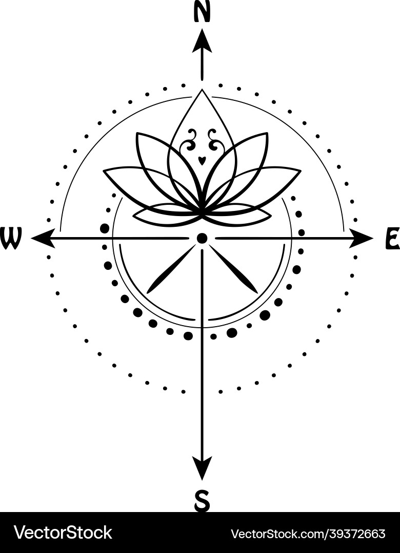 Lotus tattoo Royalty Free Vector Image - VectorStock