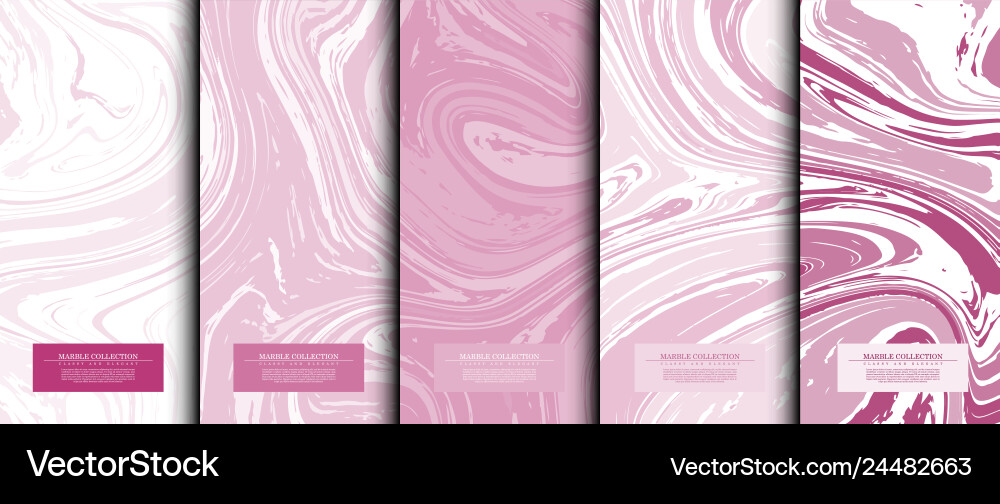 Marble collection abstract liquid pattern texture Vector Image